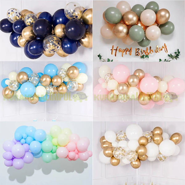 Jual Paket Set Dekorasi Balon Ulang Tahun Simple Minimalis Happy ...
