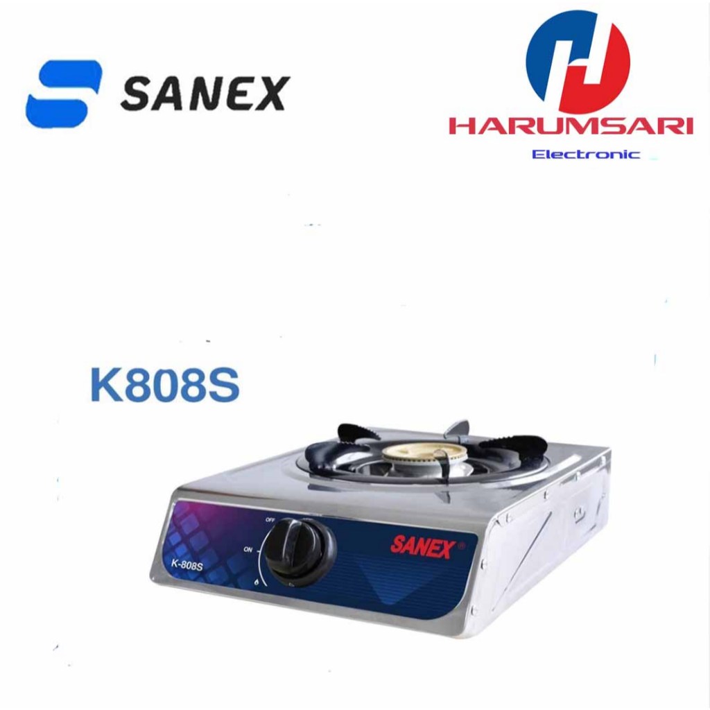 Jual SANEX Kompor Gas Satu (1) Tungku Stainless Steel K-808S | Shopee ...