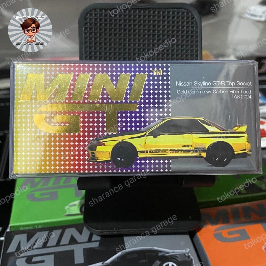 Jual mini gt 671 nissan skyline r32 top secret gold chrome TAS 2024 ...