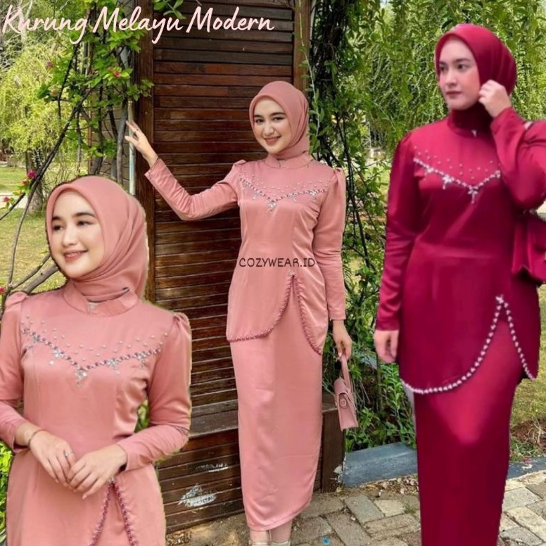 Jual KODE H39V SET BAJU KURUNG MELAYU WANITA PAYET pakaian kondangan ...
