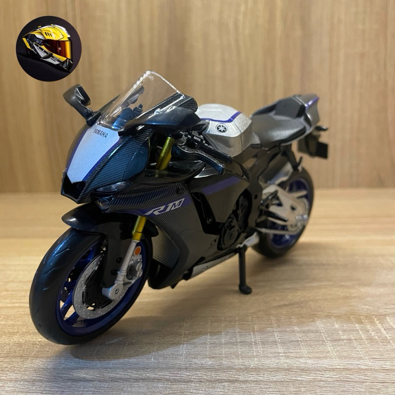 Jual diecast miniatur motor yamaha R1M carbon skala 1/12 makeda ...