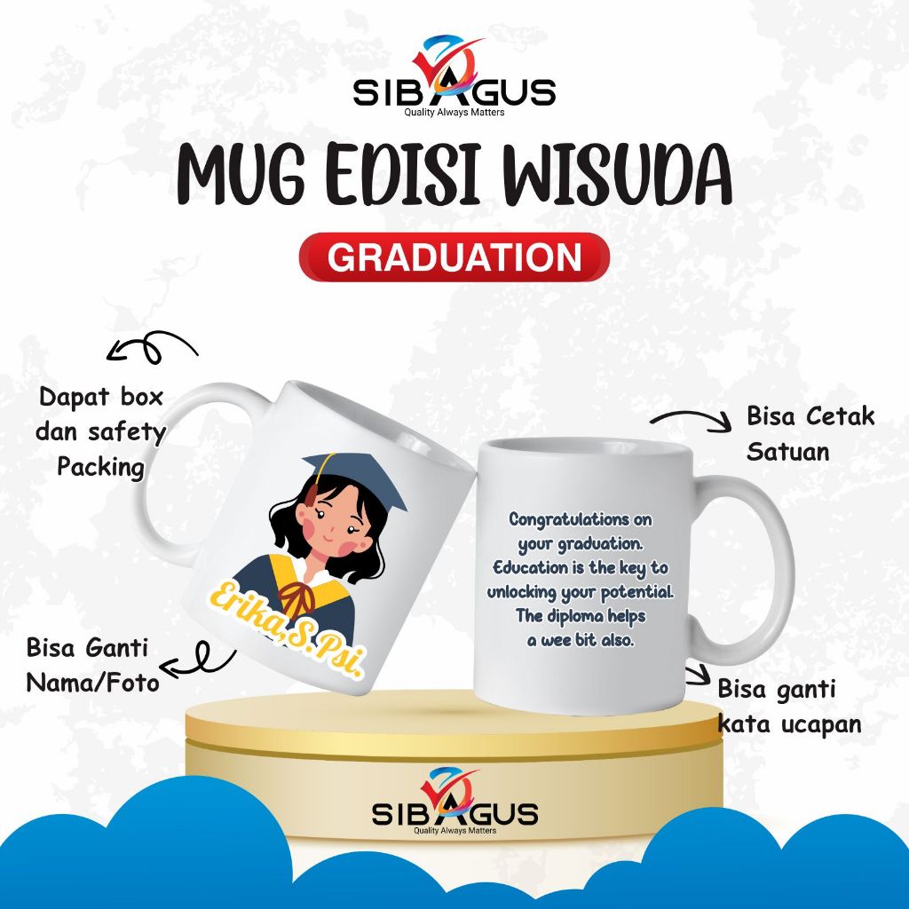 Jual Mug Keramik Print Edisi Wisuda | Graduation Gift | Wisuda | Shopee ...