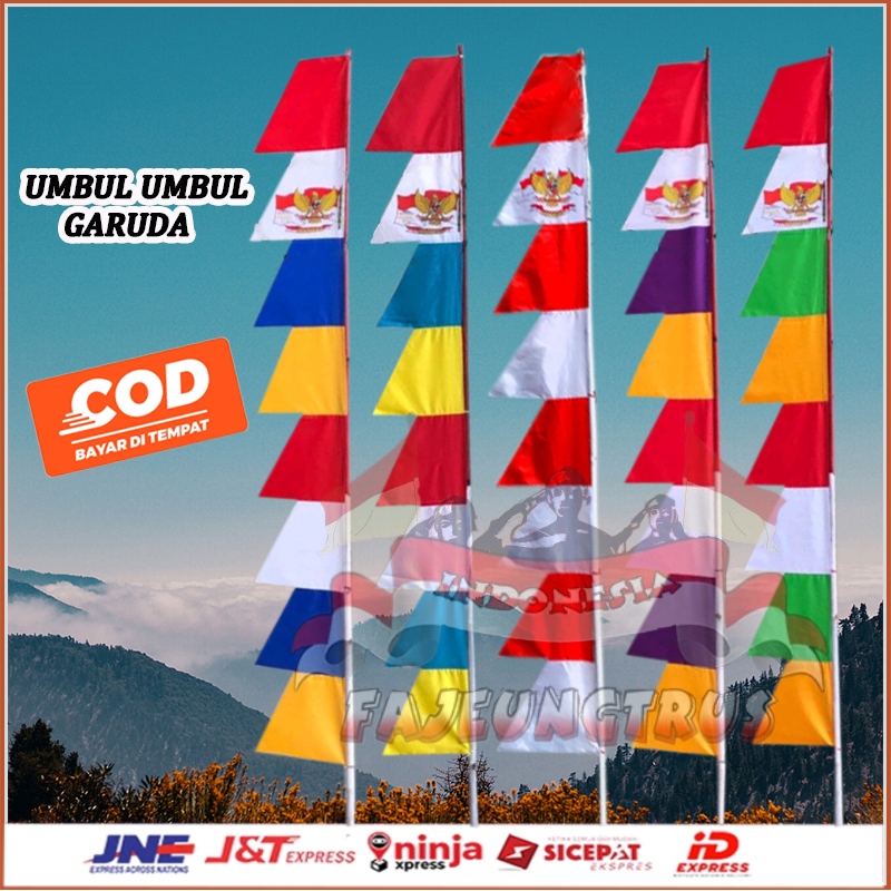 Jual BENDERA UMBUL UMBUl GARUDA WARNA DAN MERAH PUTIH BAHAN SATIN POLIESTER GRADE A | Shopee ...