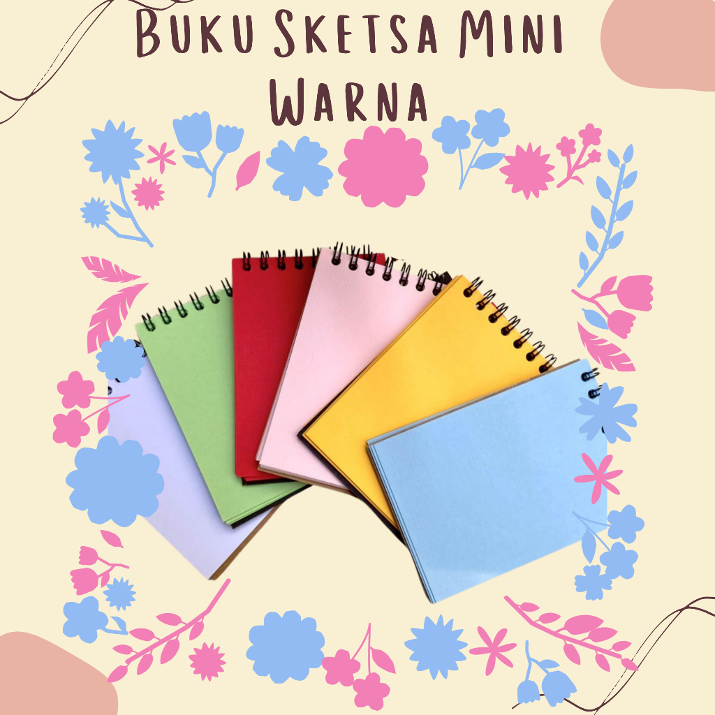 Jual Buku Sketsa Mini Warna / Buku Sketsa Kertas Berbagai Warna ...