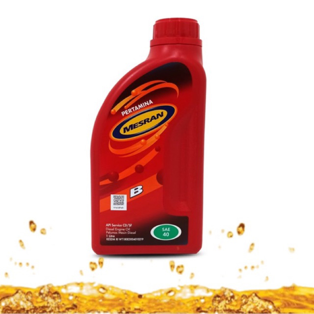 Jual Oli Mesran B Sae 40 1 Liter Oli Mesin B40 1000ml Pertamina Oil ...