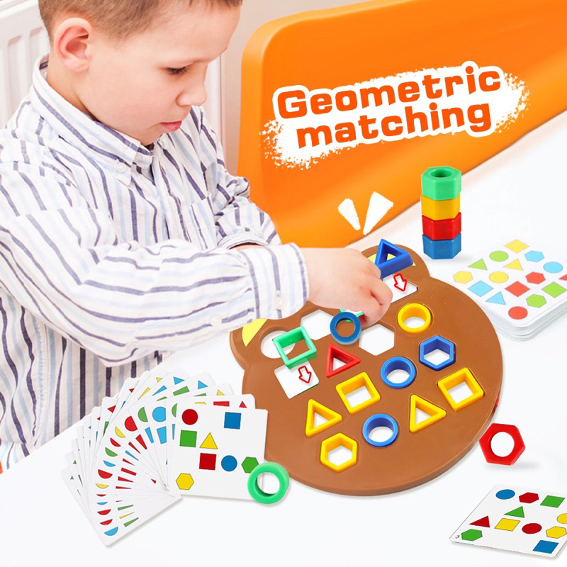 Jual Mainan Edukasi Puzzle Geometric Board Matching Shape / Papan ...