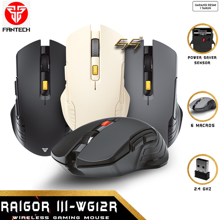Jual KODE P58Z Fantech Raigor Gen III WG12 WG12R Mouse Gaming Wireless ...