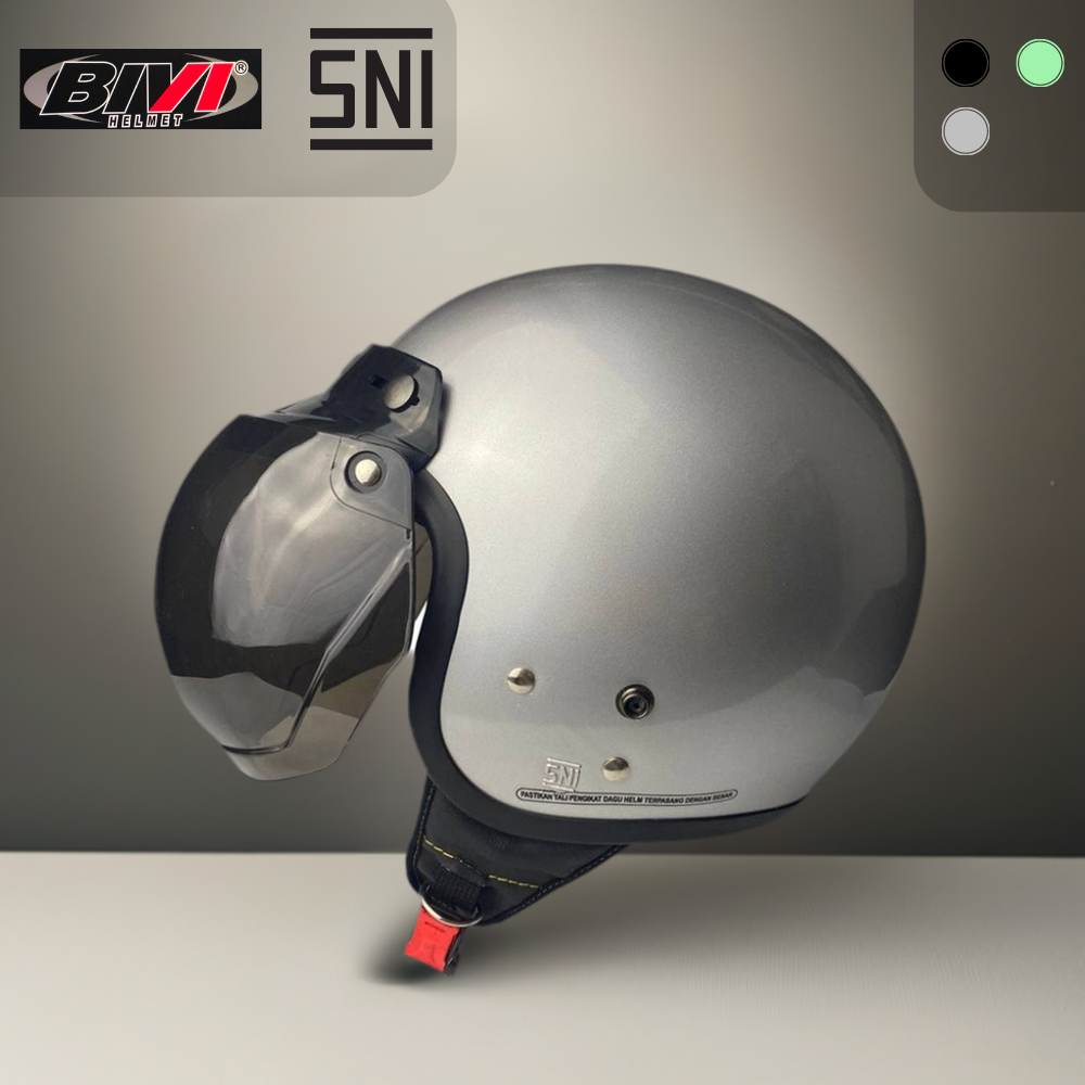 Jual Helm Bogo Classic Dewasa SNI Full Leher - Polos Cepol Original ...