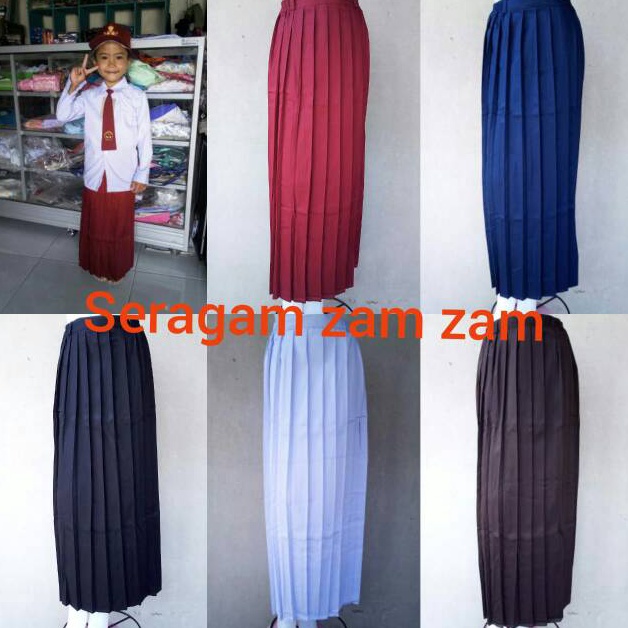 Jual KODE B32V Rok rempel sd merah putih hitam biru coklatseragam ...