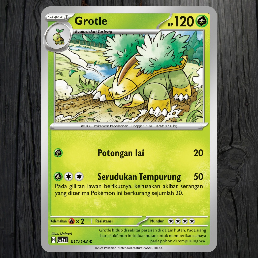 Jual Grotle Pokemon No #0388 Gen4 - DAUN - 011/142 sv5s Paradoks Andalan KARTU TCG INDONESIA ...