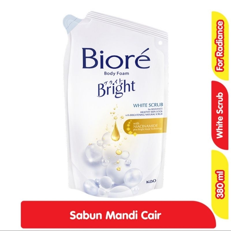 Jual Kao Biore Body Foam Reffil Whitening Scrub 380ml | Shopee Indonesia