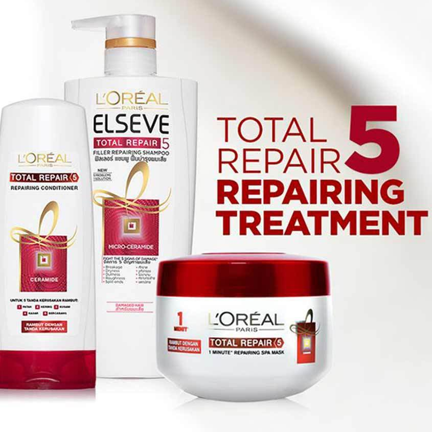 Jual Loreal/L'Oreal Elseve Total Repair 5 Series | Shopee Indonesia
