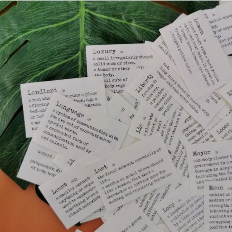 Jual Potongan Kertas Kata-Kata Kamus Gaya Vintage Dictionary Paper Word ...