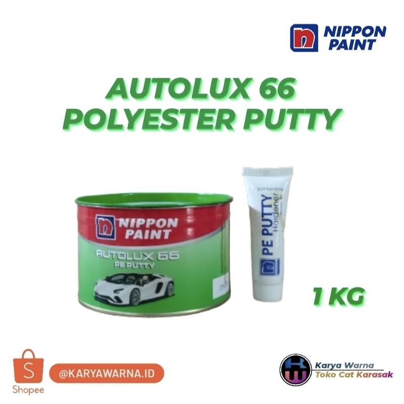 Jual Nippon Paint Dempul Autolux 66 PE Putty 1kg | Shopee Indonesia