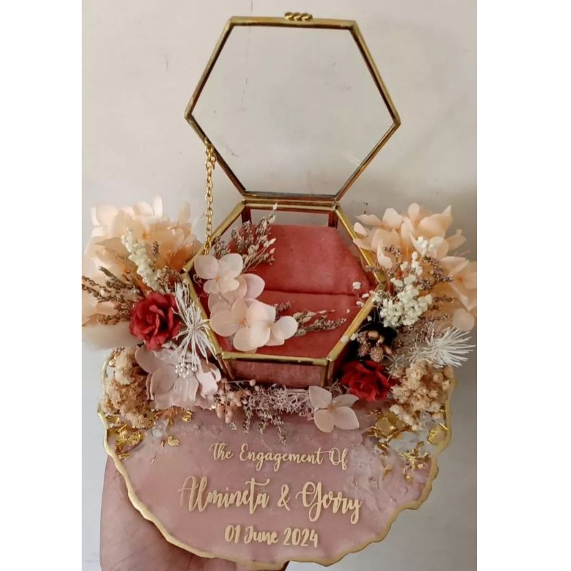 Jual Ring Box Kotak Cincin Tunangan Lamaran Pernikahan Terrarium Mahar ...