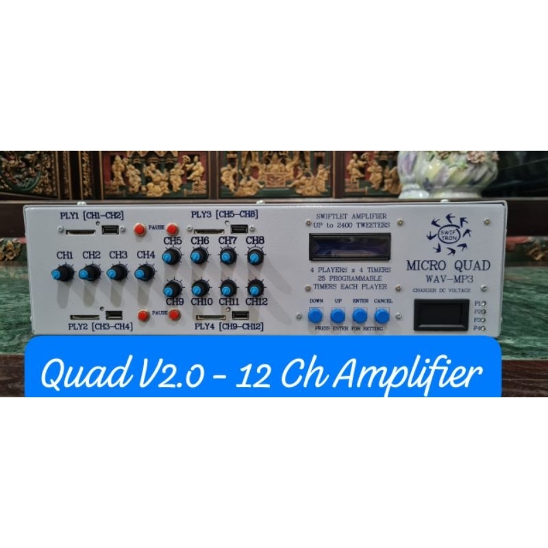 Jual Ampli Walet Swiftron Micro Quad Amplifier+12 Channel+4 Timer ...