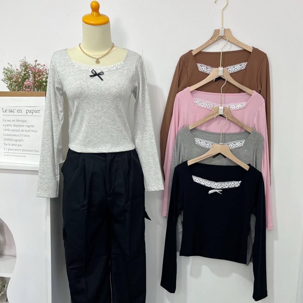 Jual Majomer | Jehan Crop Top - Atasan Crop Renda Wanita - Korean Top ...