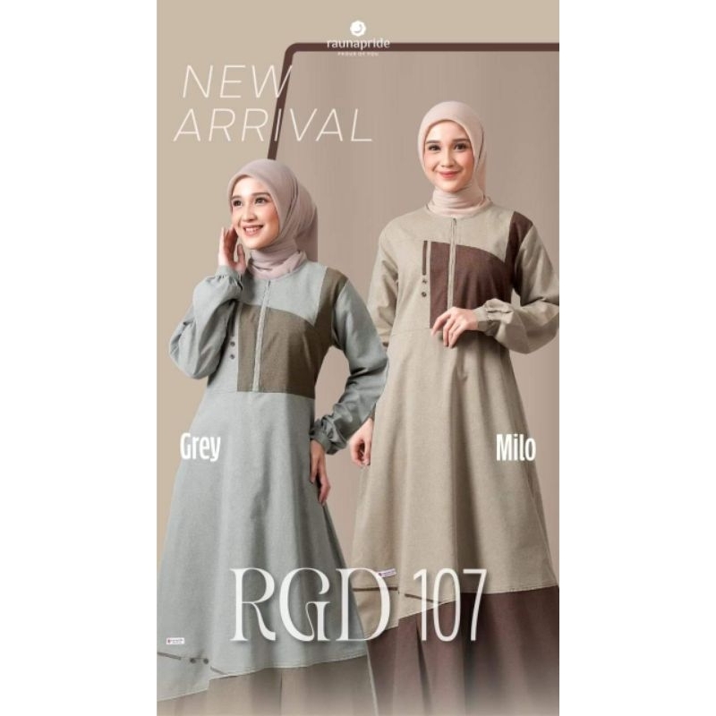 Jual Gamis RAUNA RGD 107 Grey & Milo | Shopee Indonesia