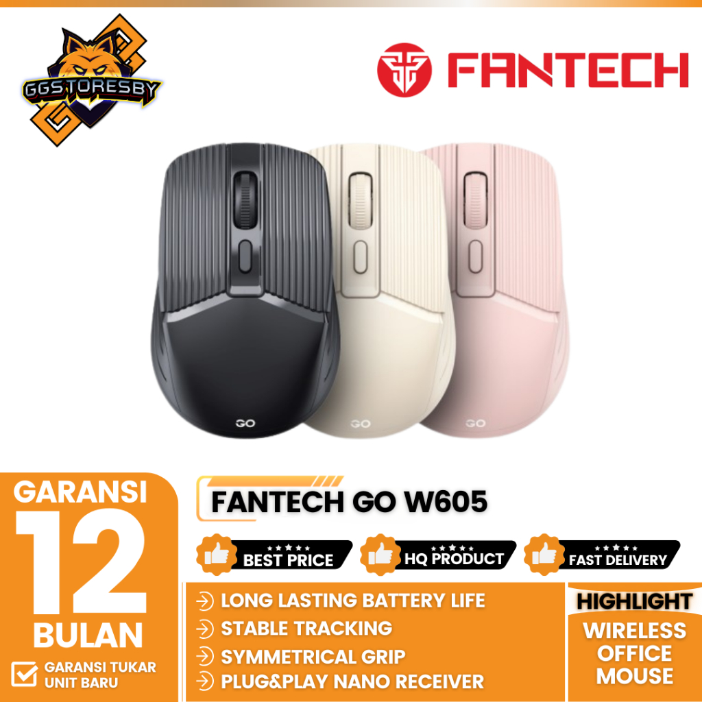 Jual Fantech Go W605 Office Wireless Mouse | Shopee Indonesia