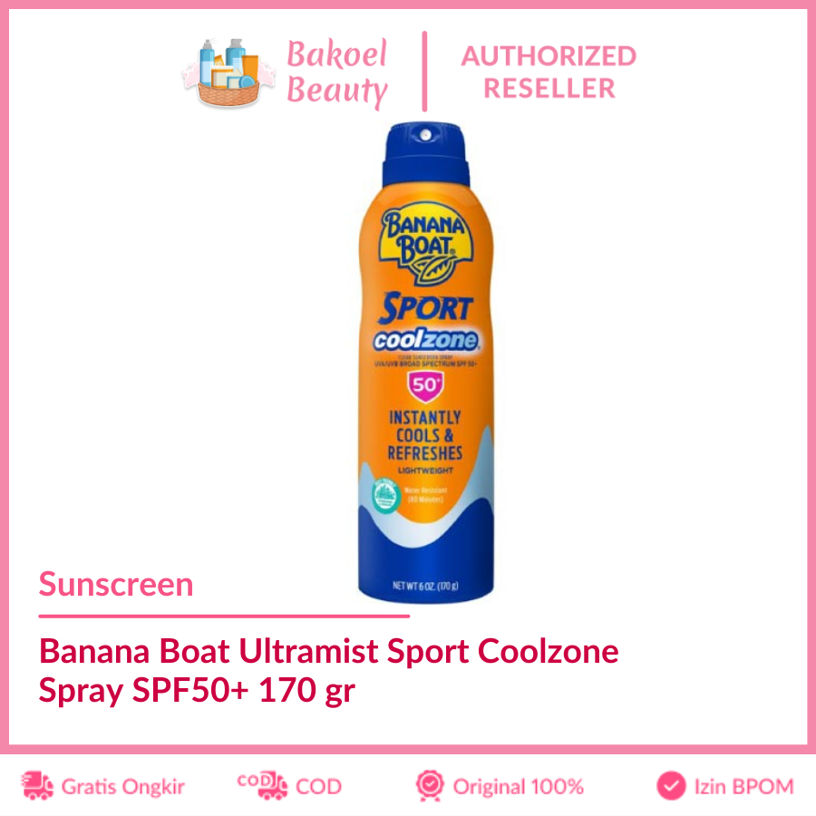 Jual Bakoel Beauty - Banana Boat Ultramist Sport Coolzone Spray SPF50+ 170 gr | Shopee Indonesia