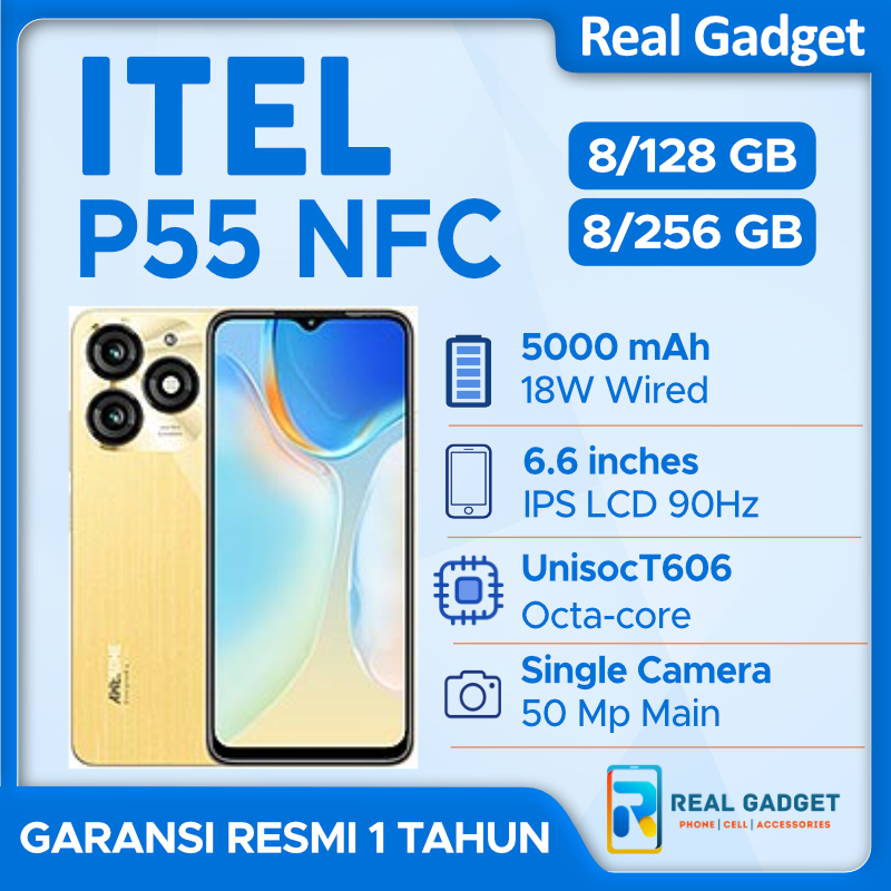 Jual Itel P55 5G / NFC 8 /128 Resmi Murah | Shopee Indonesia