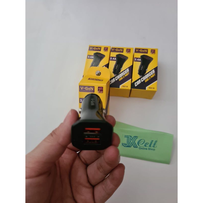 Jual Adaptor Car Charger Vgen vcc2-24 2port LED 3,4A Bisa untuk Cas ...