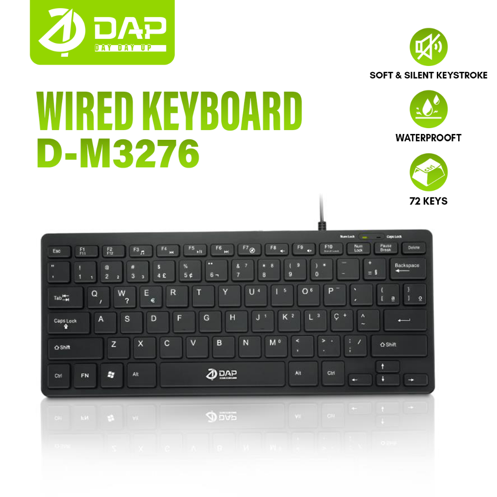 Jual DAP Portable Mini Multimedia Keyboard D-M3276 High-Speed Universal ...