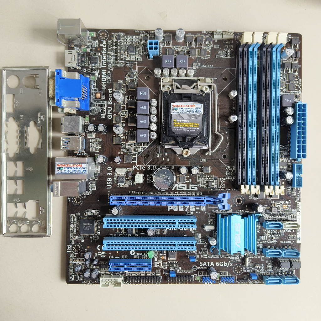 Jual MOTHERBOARD ASUS B75-M LGA 1155 DDR3 | Shopee Indonesia