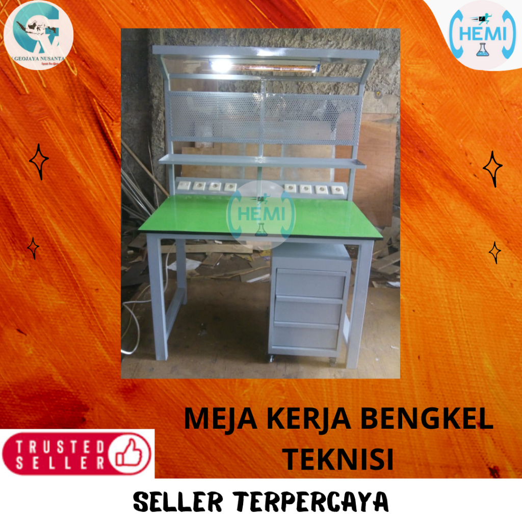 Jual Meja Kerja Bengkel Teknisi / Meja Anti Statik 1200x750x1700mm (ECO ...