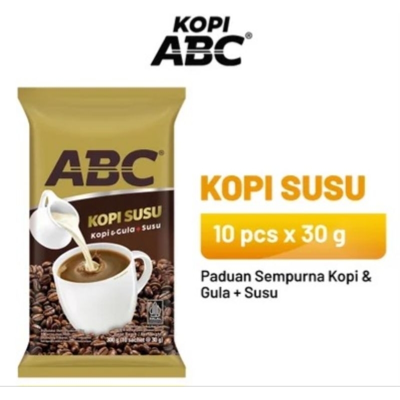 Jual ABC Kopi susu sachet 30 gr 1 renceng isi 10 sachet | Shopee Indonesia