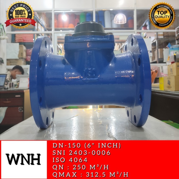 Jual WATER METER WNH FLANGE END UKURAN 6 INCHI METERAN AIR WNH 6" INCH ...