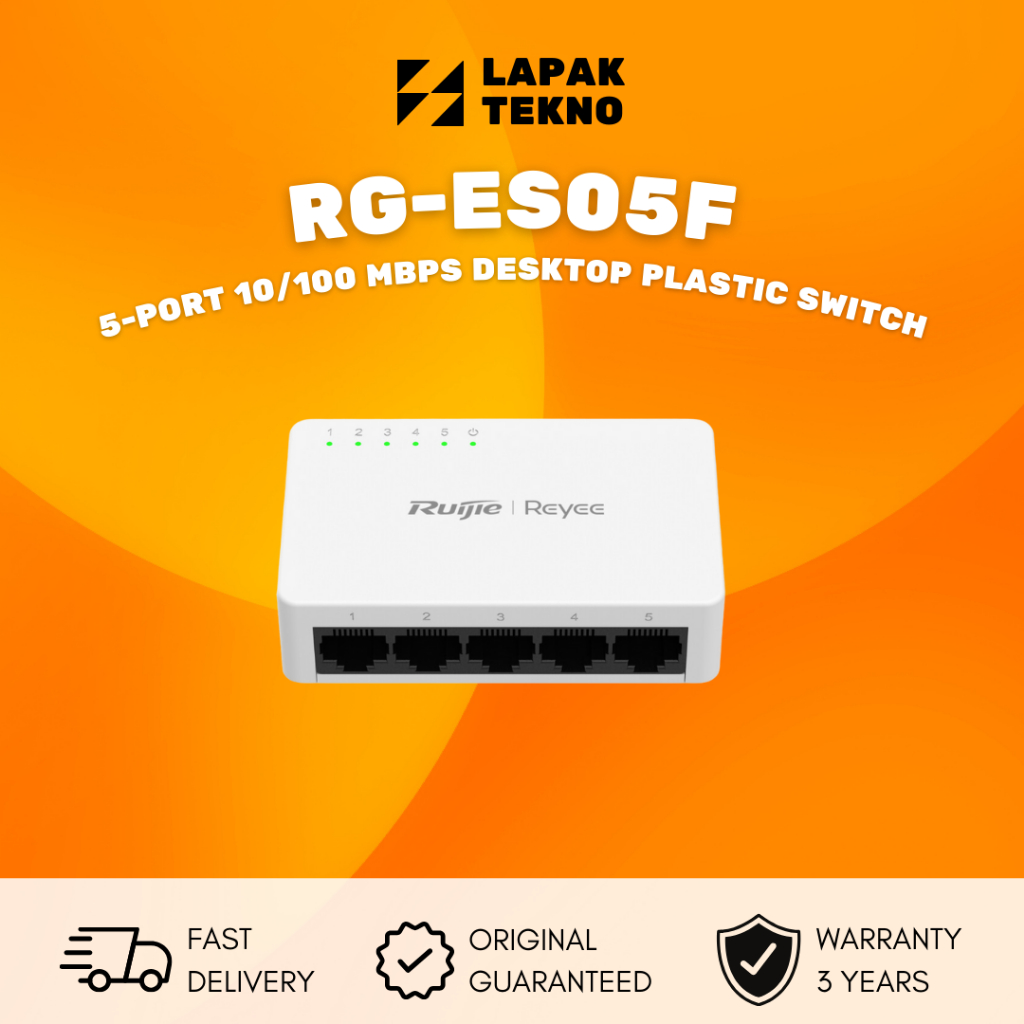 Jual Ruijie Reyee RG-ES05F 5-Port 10/100 Mbps Desktop Plastic Switch | Shopee Indonesia