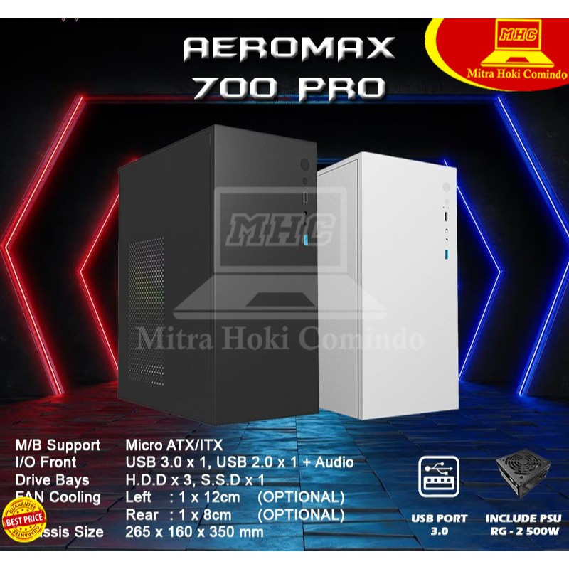 Jual CASING PC / CPU KOMPUTER MURAH POWER UP AEROMAX 700 PRO | Shopee ...