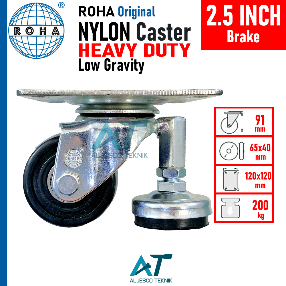 Jual RODA HEAVY DUTY 2.5 INCH HIDUP NYLON ETALASE - TROLI - GEROBAK ...