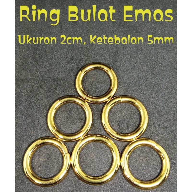 Jual Ring Bulat Emas Ukuran 2cm, Ketebalan 5mm ( harga untuk 1 lusin ...