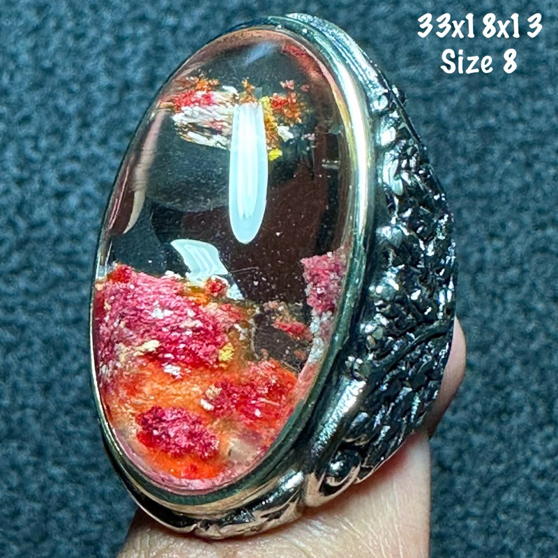 Jual Cincin Batu Akik Natural Pantom Quartz Kecubung Karang Jumbo (asli ...
