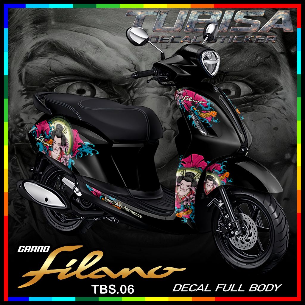 Jual STIKER DECAL YAMAHA GRAND FILANO FULL BODY TBS.06 | Shopee Indonesia