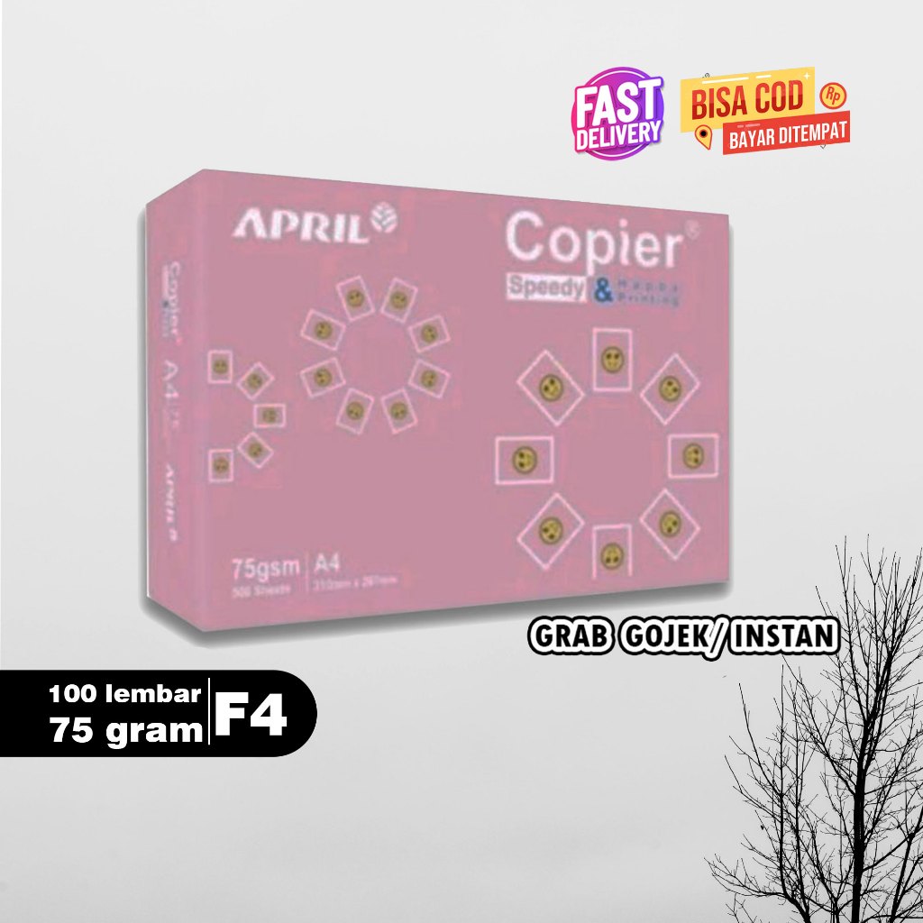 Jual Kertas Hvs F4 Merk April Copier, 100 lembar Kertas Putih Bersih ...