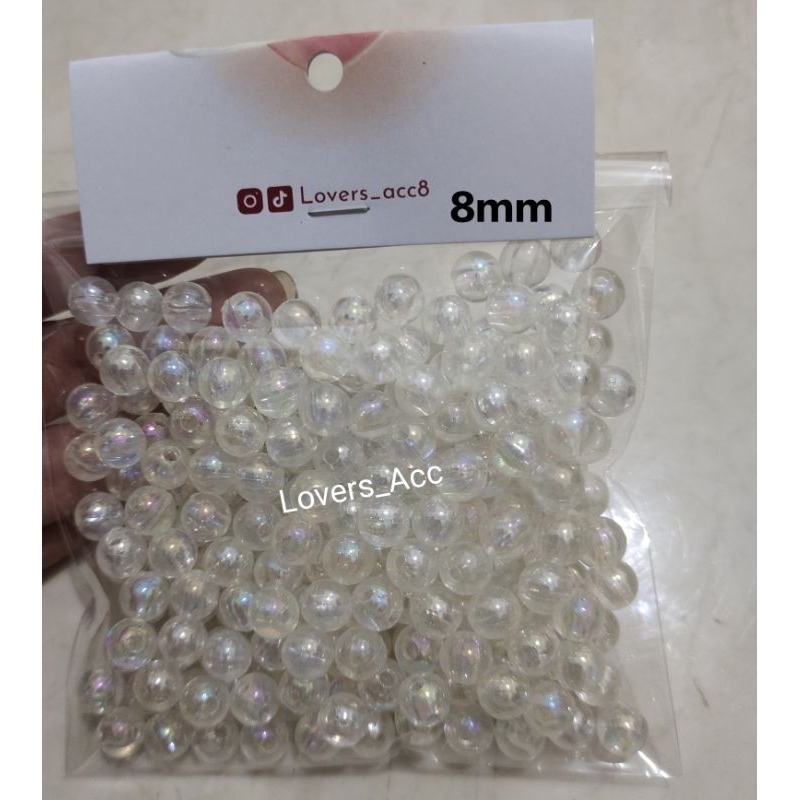Jual Manik Bulat Bubble Bening 8mm /6mm 50gr | Shopee Indonesia