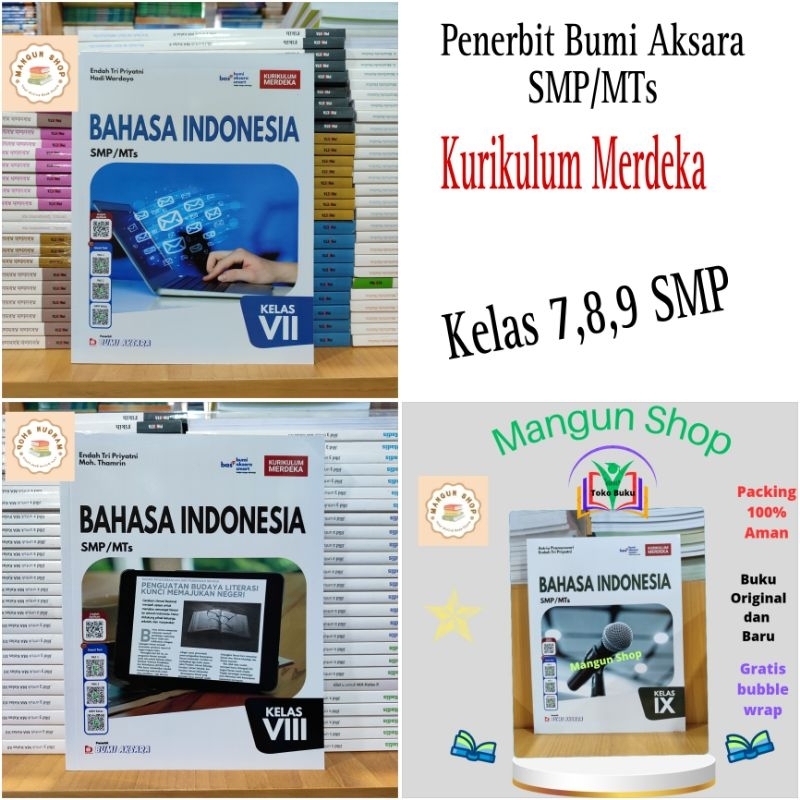 Jual Buku Bahasa Indonesia Kelas 7,8,9 SMP/MTs Kurikulum Merdeka Bumi Aksara | Shopee Indonesia