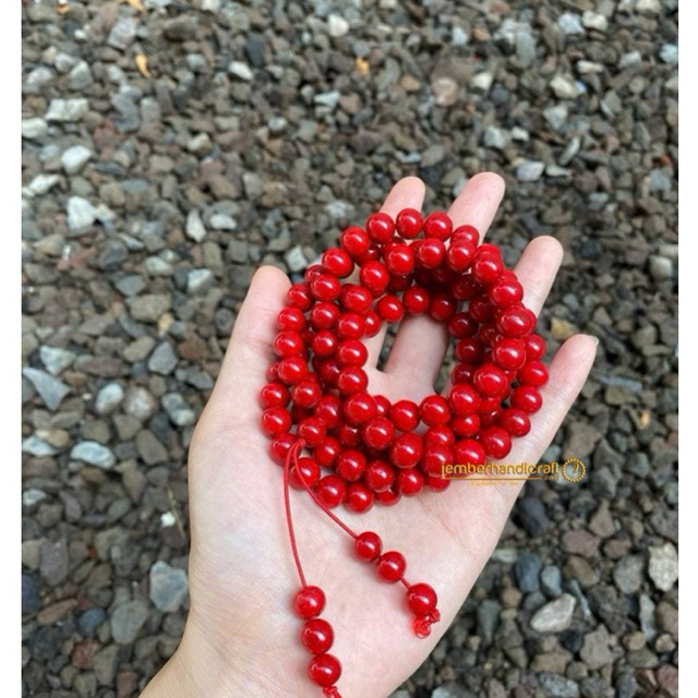 Jual Tasbih Koral Merah / Red Coral / Marjan Merah Premium - 8mm ...