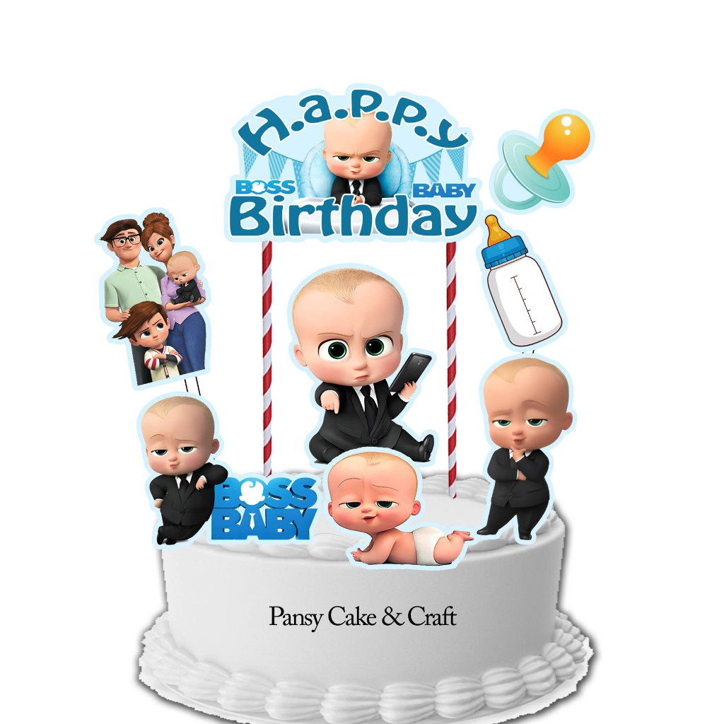 Jual Cake topper Boss Baby Big EKONOMIS | Shopee Indonesia