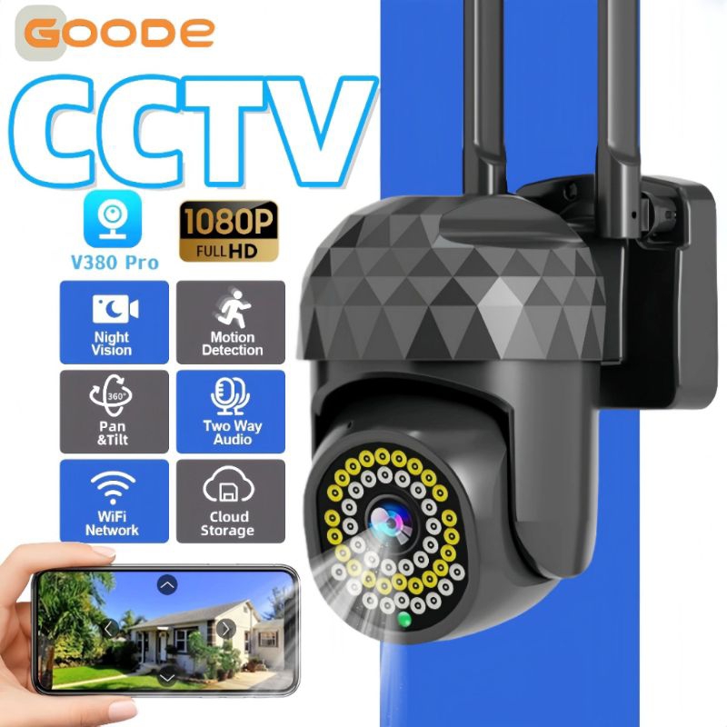 Jual CCTV kamera OUTDOOR cctv v380 pro cctv wifi cctv rumah cctv memori ...