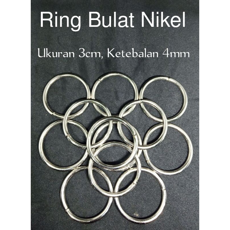 Jual Ring Bulat Nikel Ukuran 3cm, Ketebalan 4mm ( harga untuk 1 lusin ...