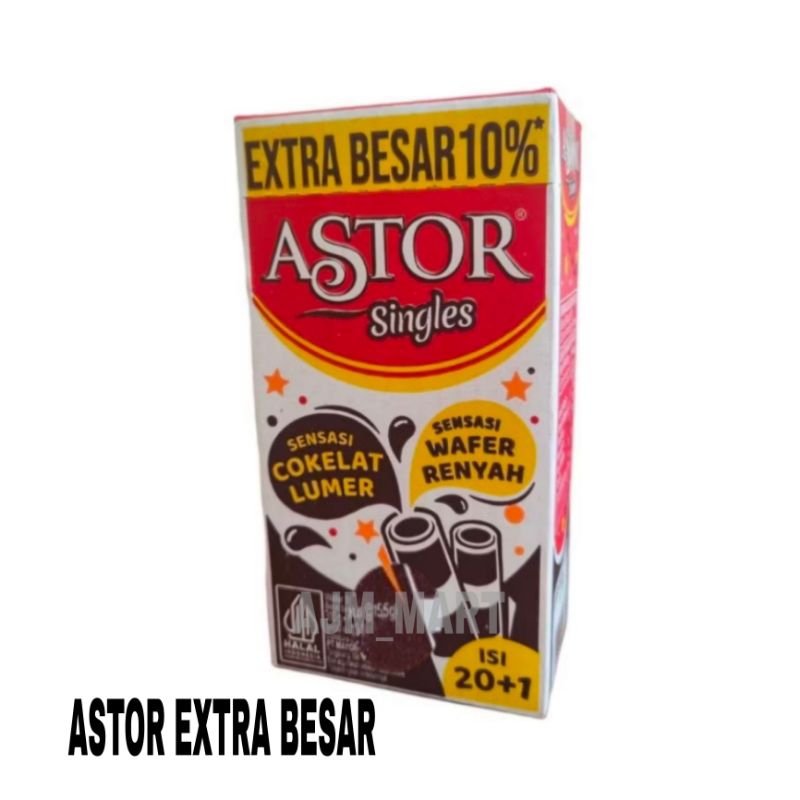 Jual NEW Astor Singles Wafer Stick EXTRA BESAR 20+1 @15,5gr | Shopee ...