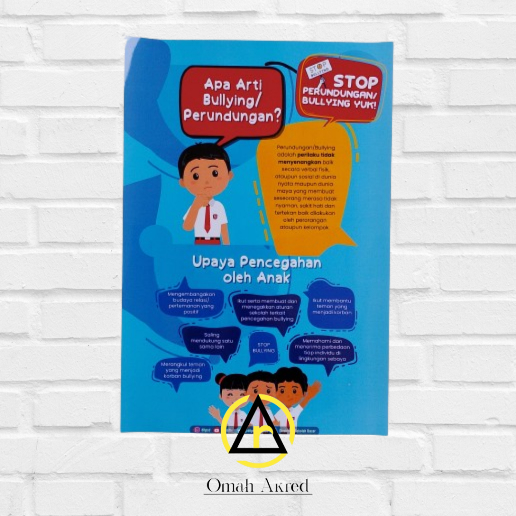 Jual Poster Stop Bullying - Pencegahan Perundungan Pada Anak - Stop Perundungan - Poster ...