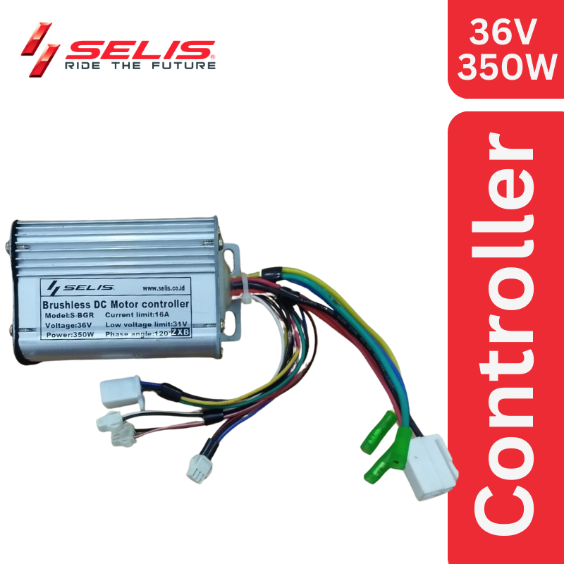 Jual SELIS - Controller Ecu 36 Volt 350 Watt 120 Derajat Sepeda Motor listrik Universal ...