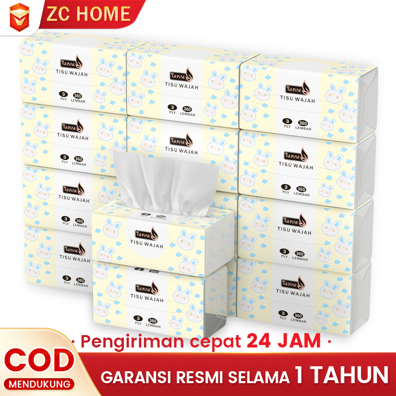 Jual ZC Tisu/Tisu pulp kayu mentah/360 lembar 3 lapis/Lembut dan ramah ...