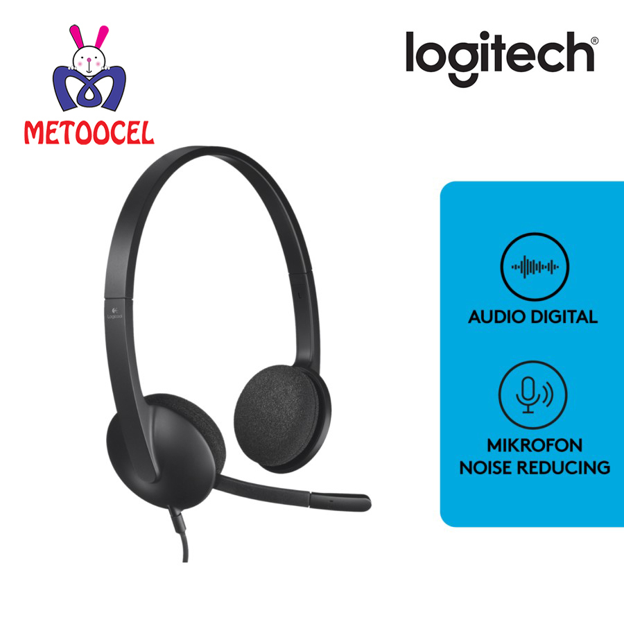 Jual Logitech H340 Headset Stereo USB Mikrofon Noise-Cancelling ...