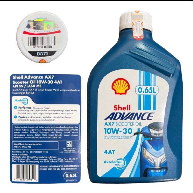 Jual Oli Shell Advance AX7 Matic/Sport Synthetic Based 650ml, 800ml dan ...